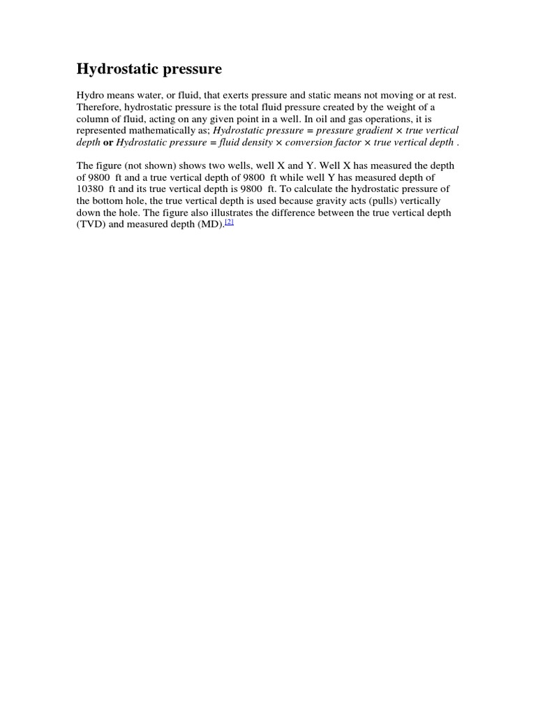 Hydrostatic Pressure | PDF | Teaching Methods & Materials | Science & Mathematics