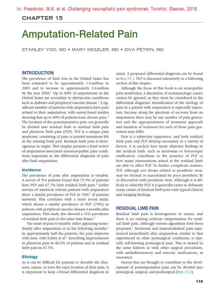 Understanding Amputation-Related Pain: A Review of Residual Limb Pain ...
