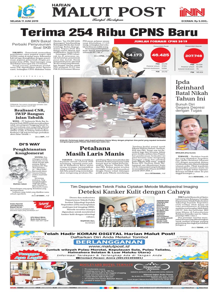 Malut Post, 11 Juni 2019 | PDF