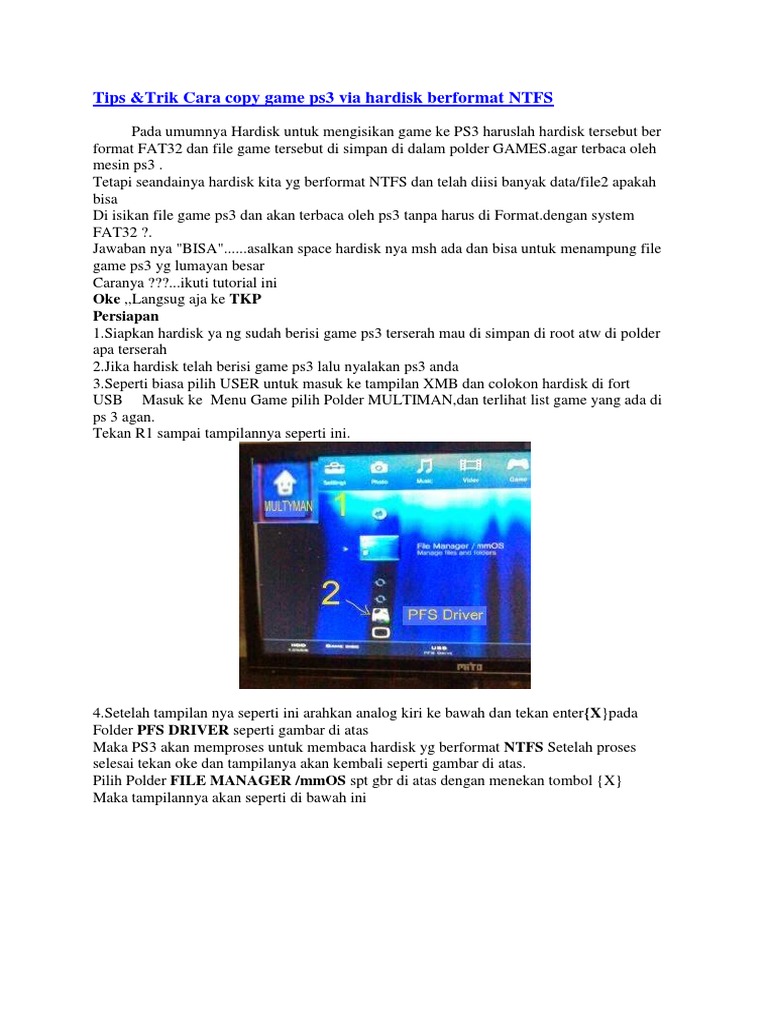 Tutorial Berbagai Cara Install Games Ps3 | PDF