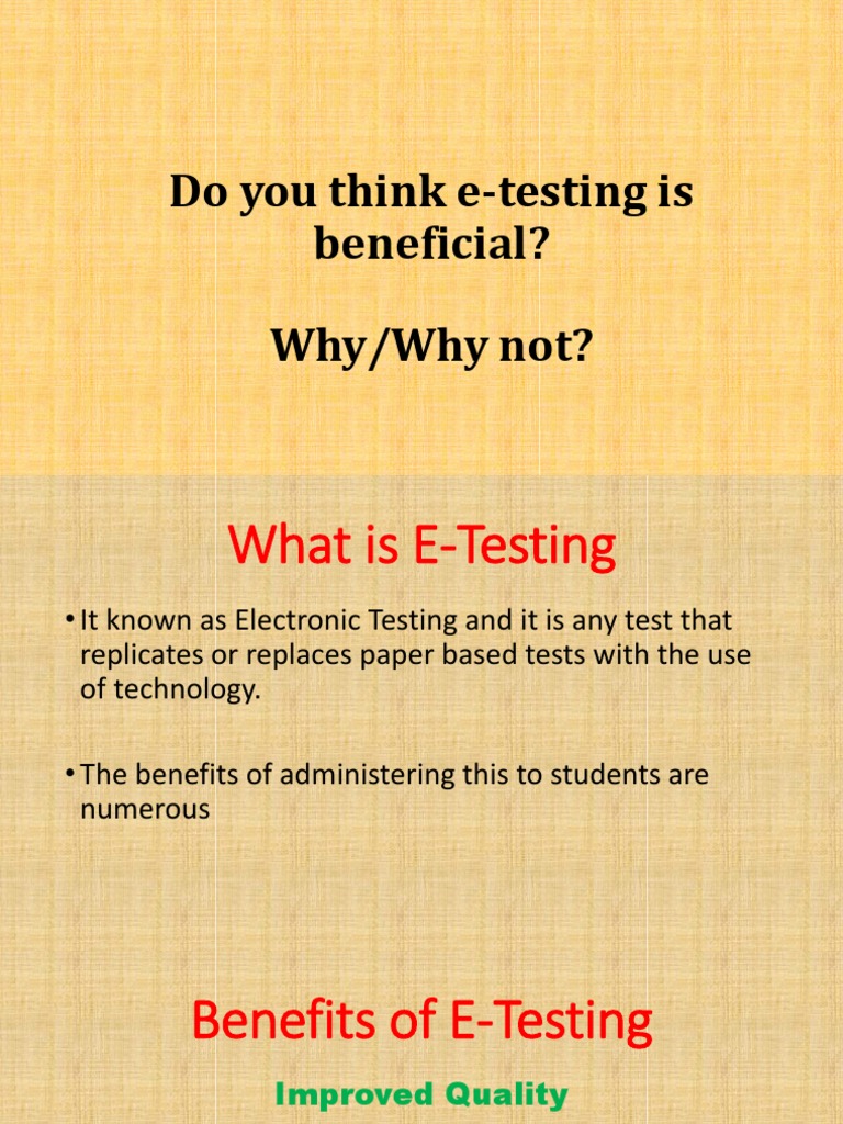 E Testing | PDF
