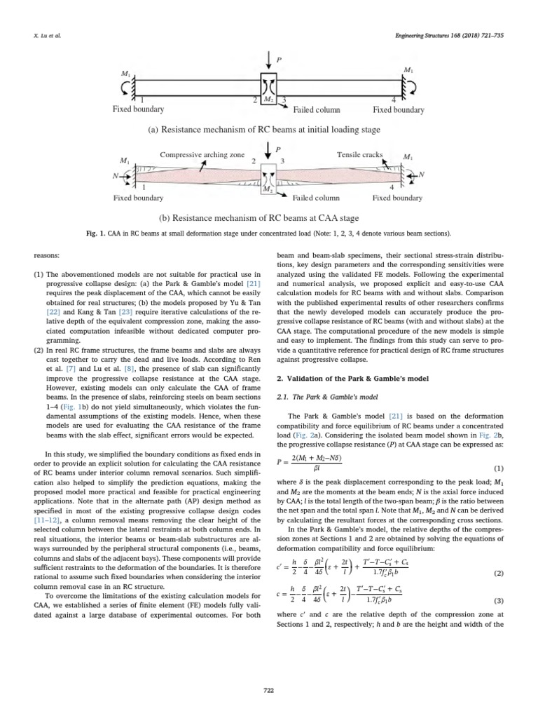 New Analytical Calculation Models For Compressive Arch Action in ...