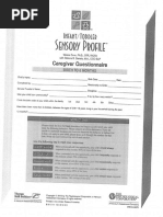 Sensory Profile 2 Scoring Excel | PDF | Perception | Taste