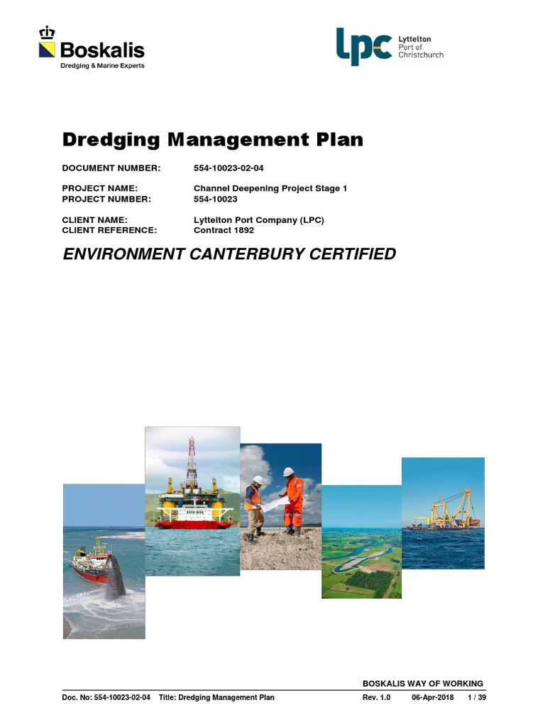 Dredging Management Plan | PDF | Dredging | Risk
