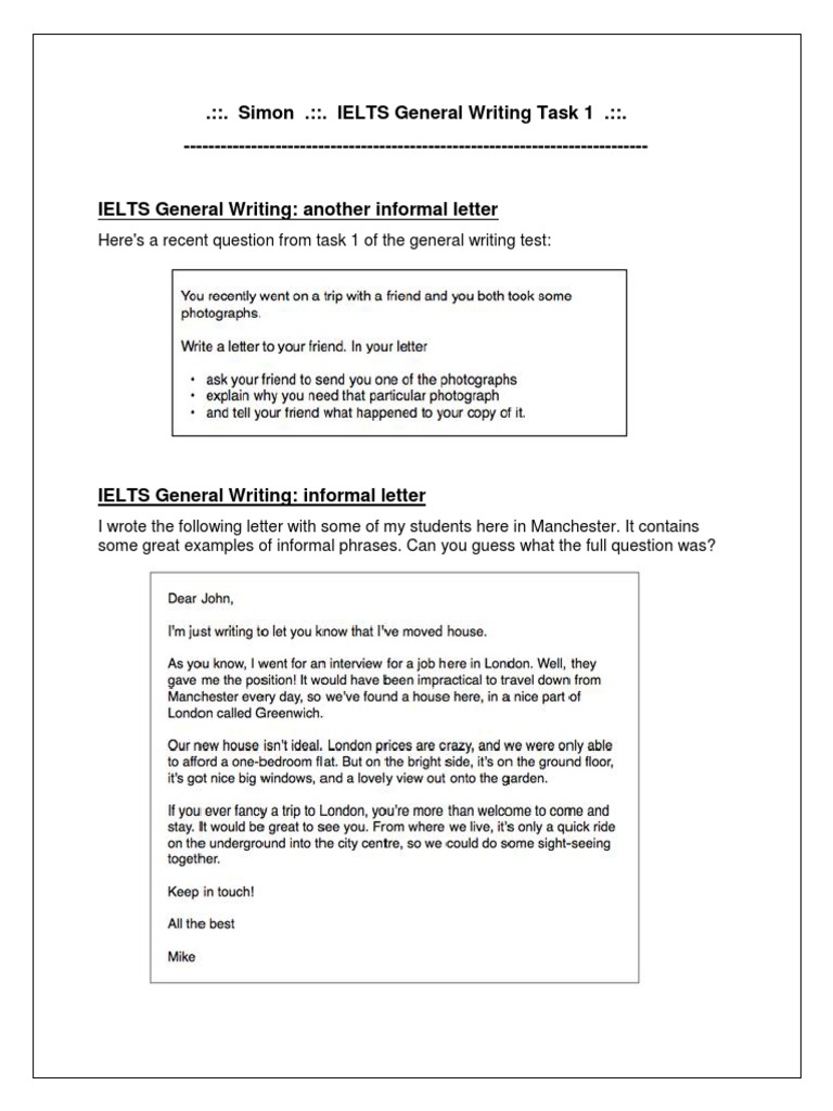Simon Ielts General Writing1 | Download Free PDF | Question ...