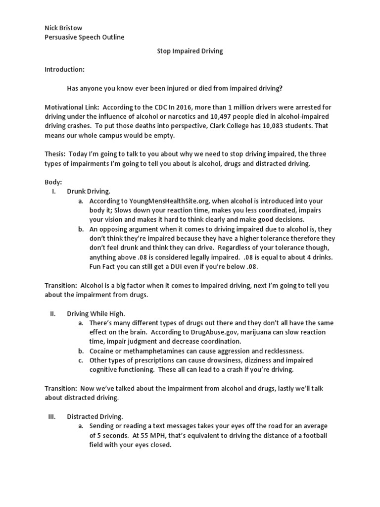Stop Impaired Driving Now | PDF | Driving Under The Influence | Driving