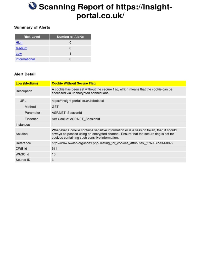 Scanning Report | PDF