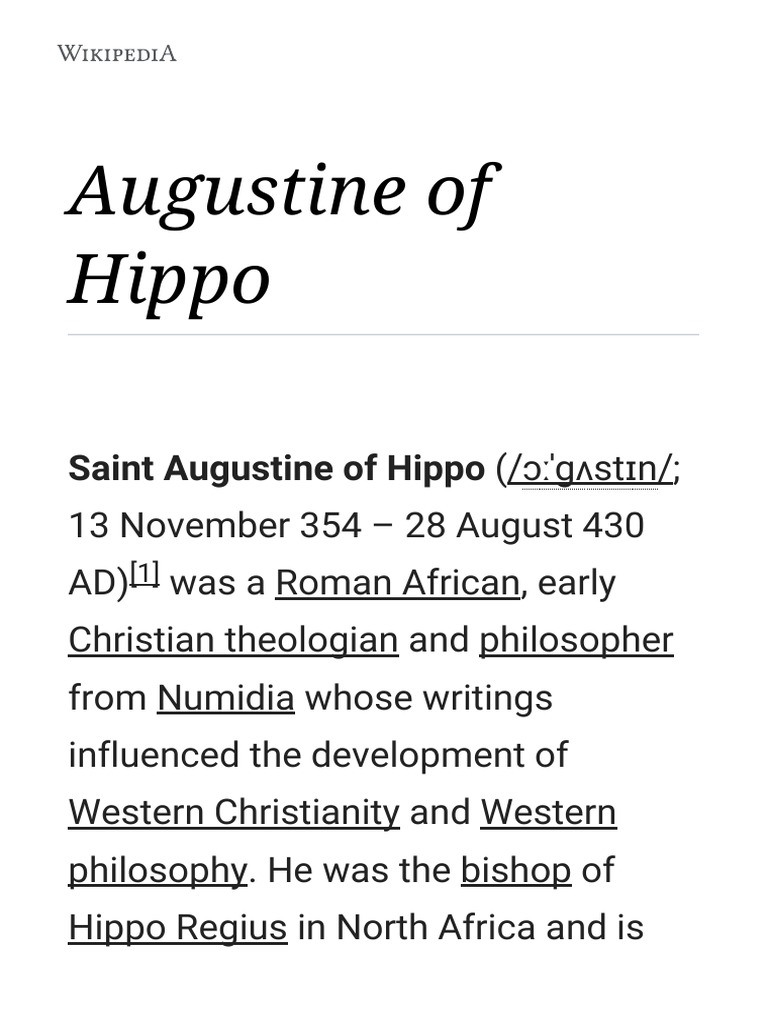 Saint Augustine of Hippo: A Biography of One of Christianity's Most ...