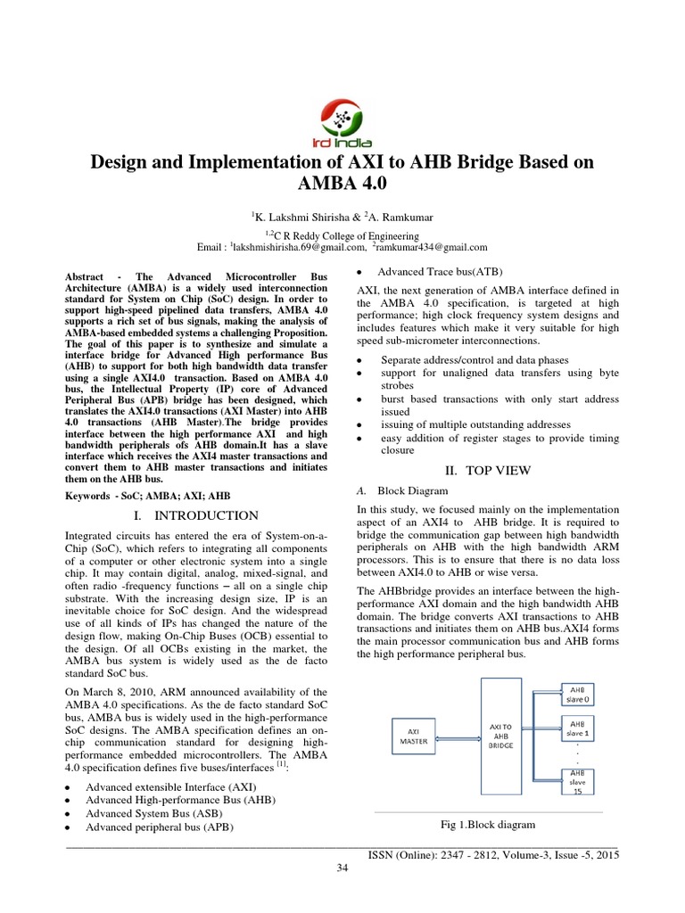 AXI To AHB Bridge | PDF | System On A Chip | Digital Technology
