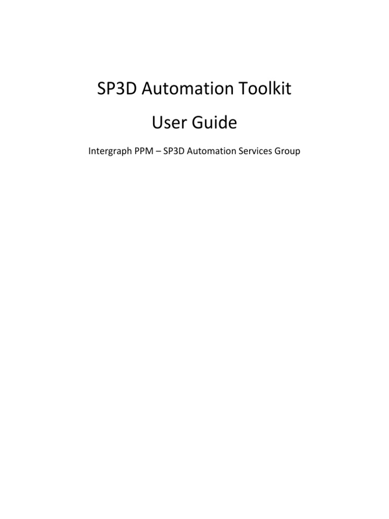 SP3D Automation Toolkit Guide | PDF | Keyboard Shortcut | Control Key