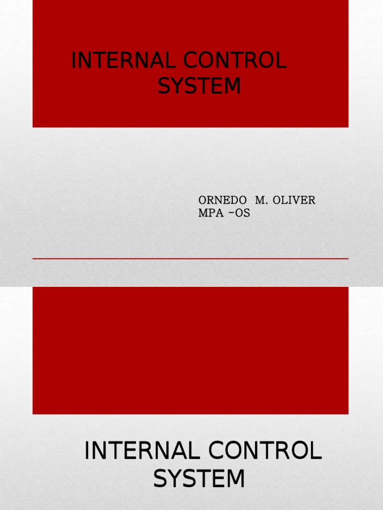 Internal Control System | PDF | Internal Control | Audit