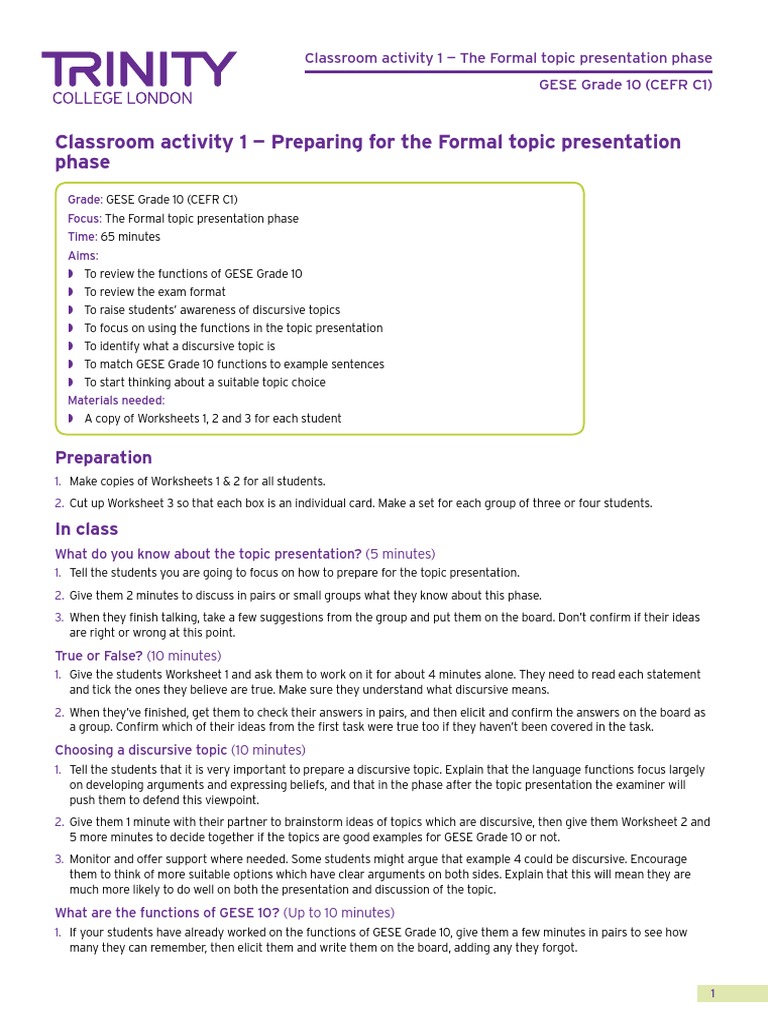 GESE G10 Trinity | PDF | Question | Test (Assessment)