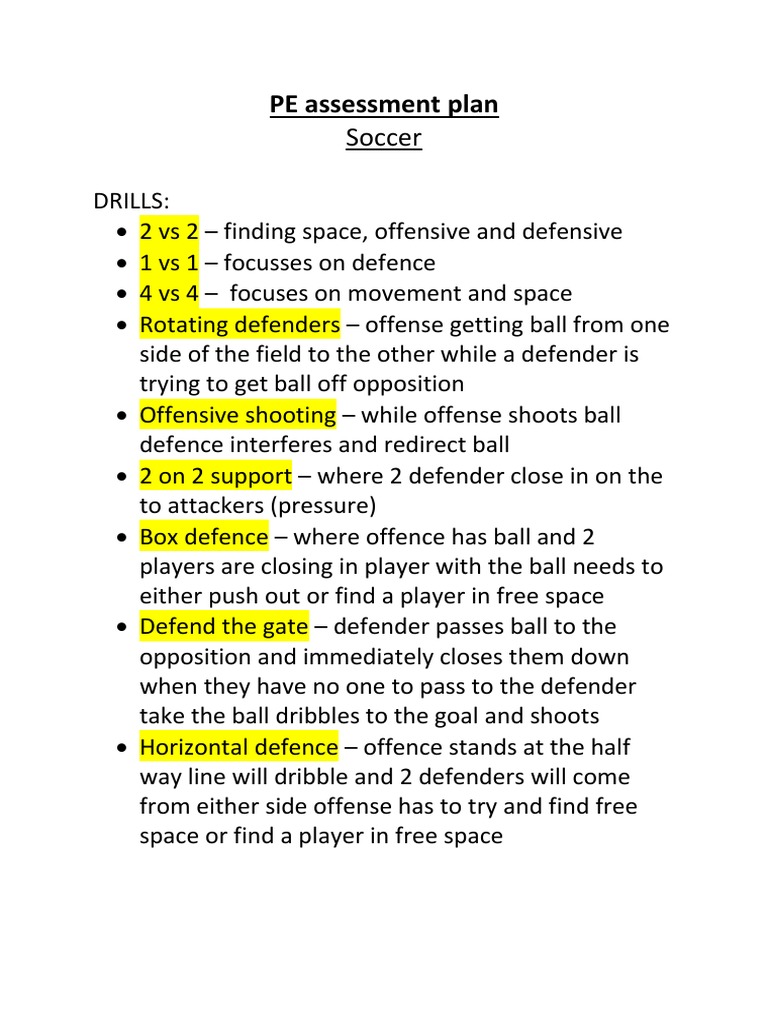 Pe Assessment Plan | PDF