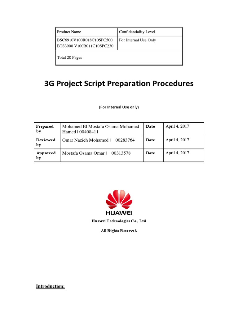 3G Project Script Preparation Procedures | PDF | Information And ...