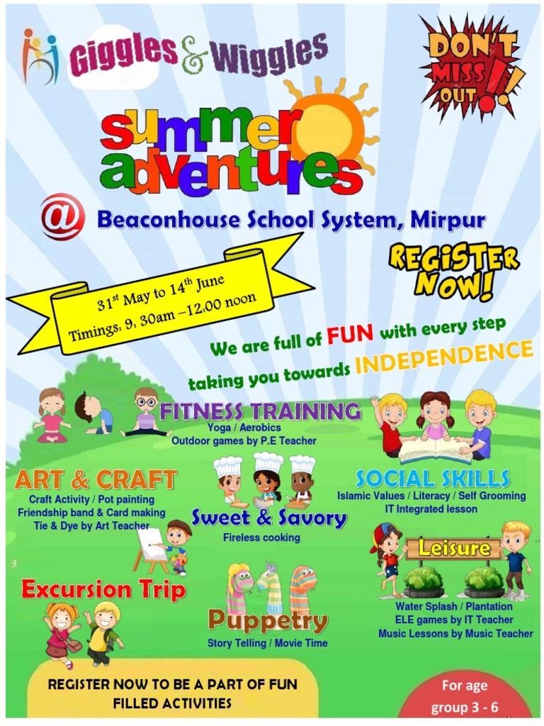 EY Summer Adventures - Final Flyer | PDF