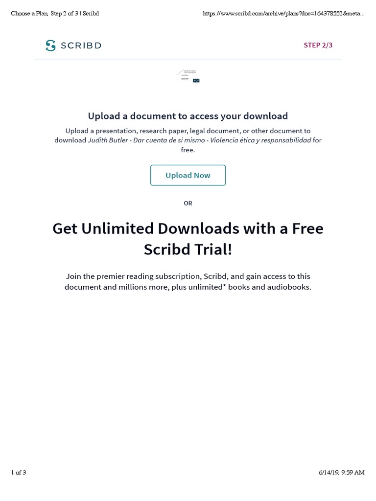 Choose A Plan, Step 2 of 3 - Scribd | PDF | Scribd | Service Industries