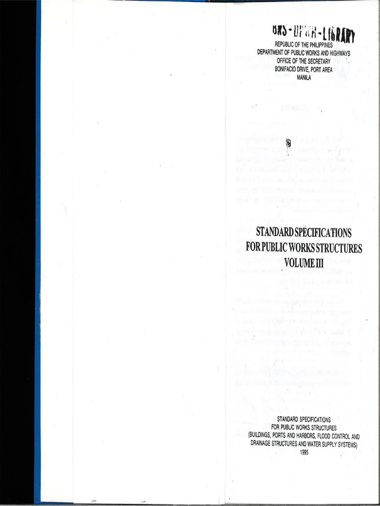DPWH Standard Specifications For Public Works Structures Vol III 1995a