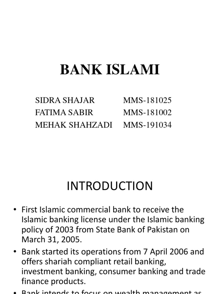 Bank Islami | PDF | Banking | Economies