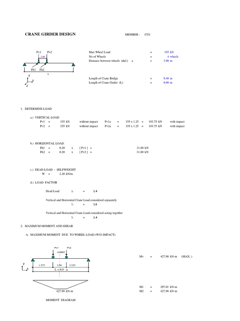 Crane Girder Design | PDF | Crane (Machine) | Earthquake Engineering