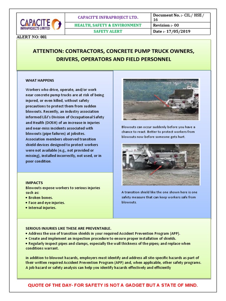 Safety Alert | PDF | Safety | Occupational Safety And Health
