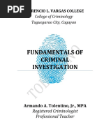 6 Cardinal Points of Investigation | PDF | Witness | Crime Scene