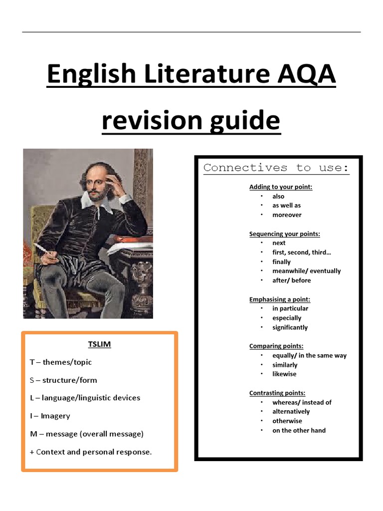 English Literature GCSE Revision Guide 2019 | PDF | Clause | Sentence ...