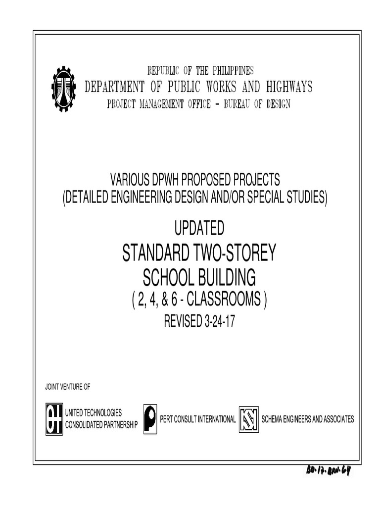 Standard Two-Storey School Building Philippines PG 1-8 | PDF | Wall ...