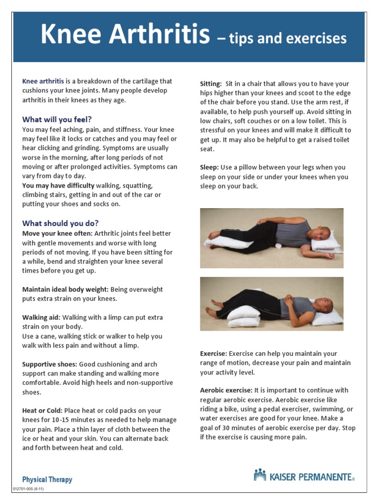 Knee Arthritis Tips Exercises tcm75-555863 PDF | PDF | Knee ...