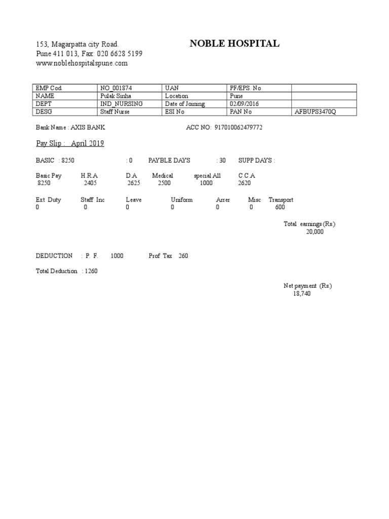 Noble Hospital: 153, Magarpatta City Road. Pune 411 013, Fax: 020 6628 ...