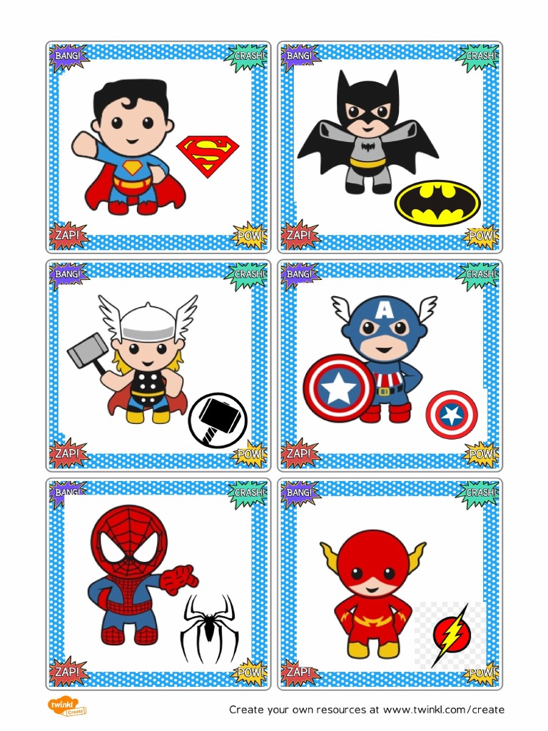 Superheroes Flashcards | PDF