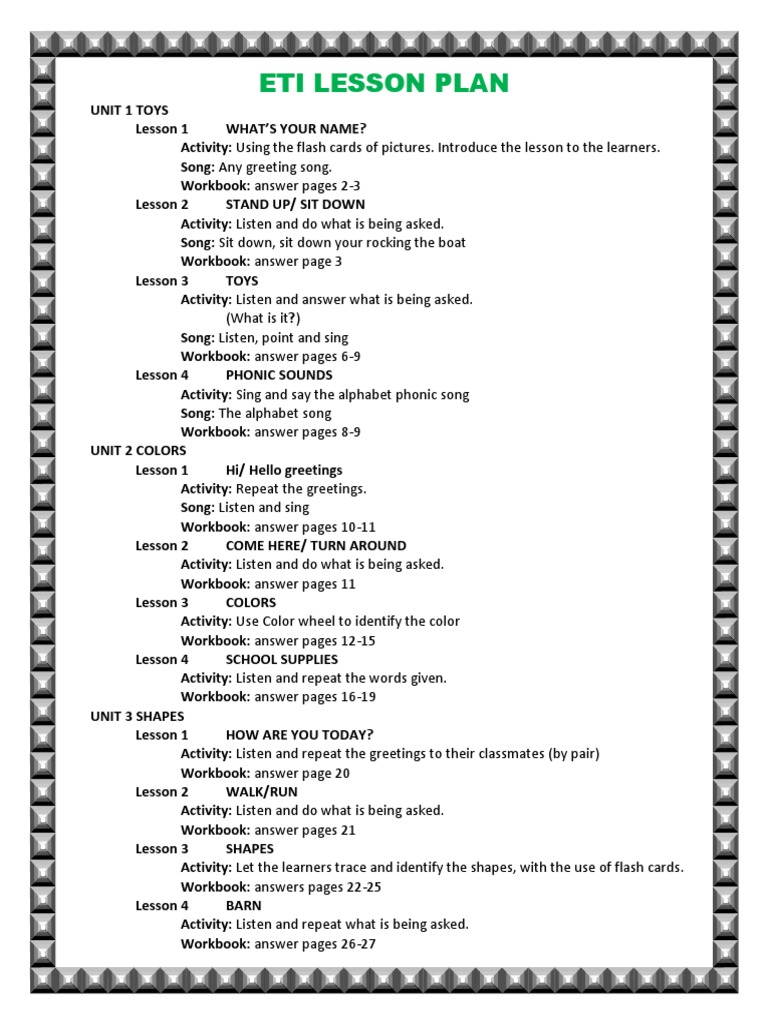 Eti Lesson Plan: (What Is It?) | PDF