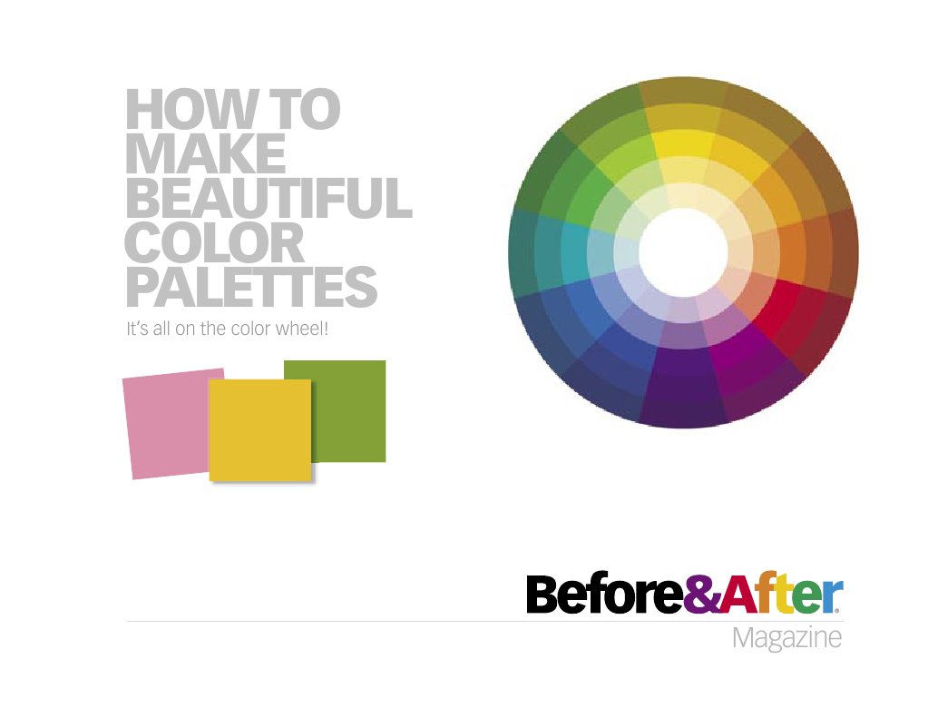 How To Create Color Palettes | PDF | Artistic Techniques ...