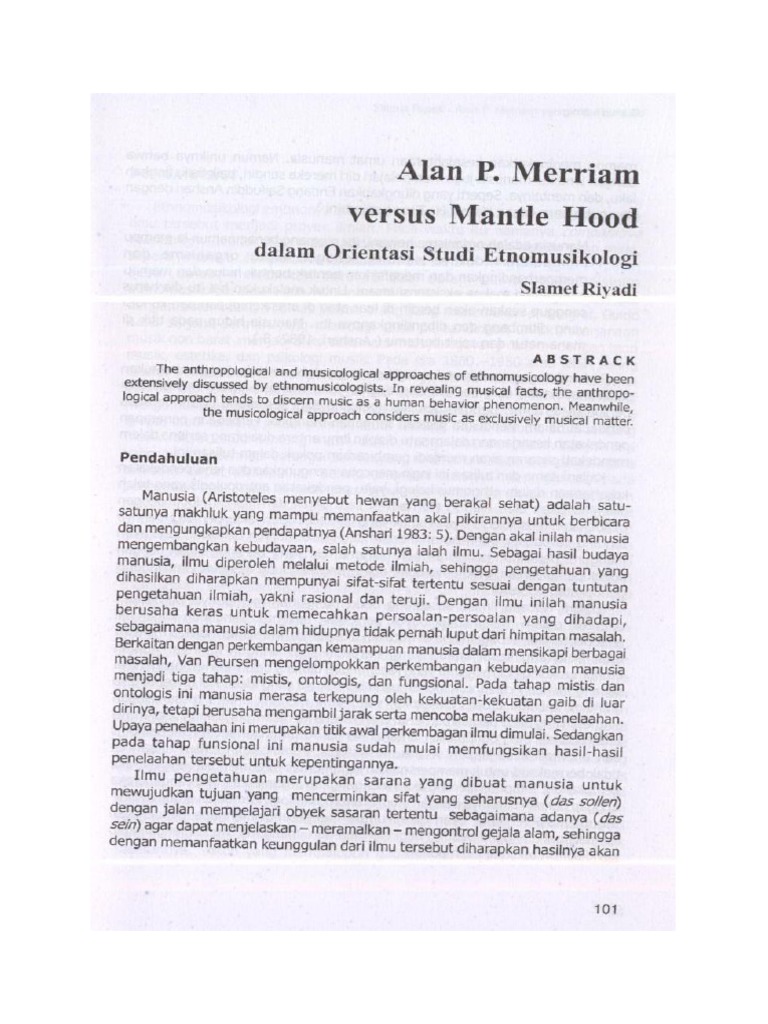 Alan P Merriam PDF | PDF