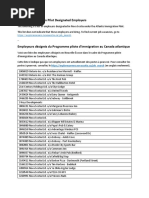 Designated AIP Employers | PDF | Nova Scotia | Restaurant And Catering