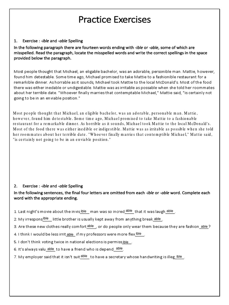 Grammar Practice Exercises 1 | PDF | Linguistics