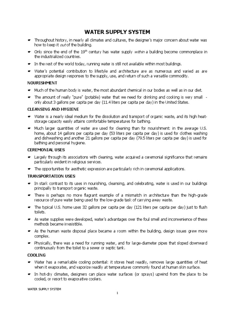 Water Supply System | PDF | Corrosion | Water