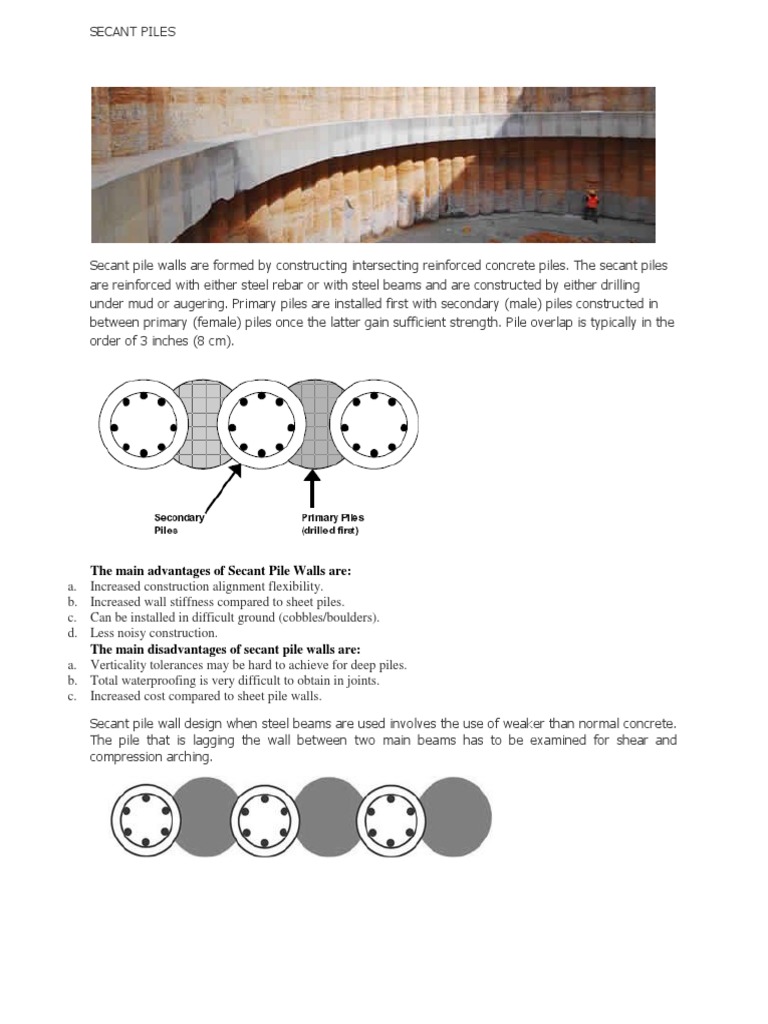 Secant Piles | PDF | Deep Foundation | Tunnel