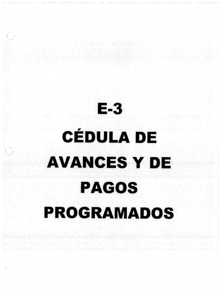 Anexo 5. - E.3. - Cedula de Avances y de Pagos Programados - Censurado | PDF | Política