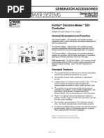 Kohler APM402 | PDF | Relay | Switch