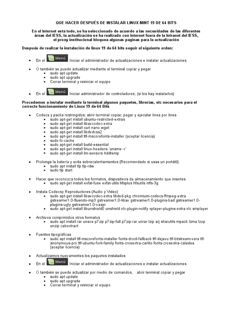 Manual Linux Mint 19 de 64 Bits-1 PDF | PDF | Point and Click | Archivo de computadora