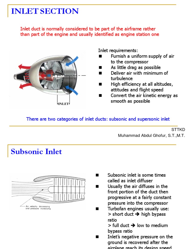Aircraft Inlet Duct Design | PDF | Supersonic Speed | Aviation