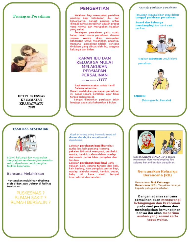 Leaflet Persiapan Persalinan | PDF