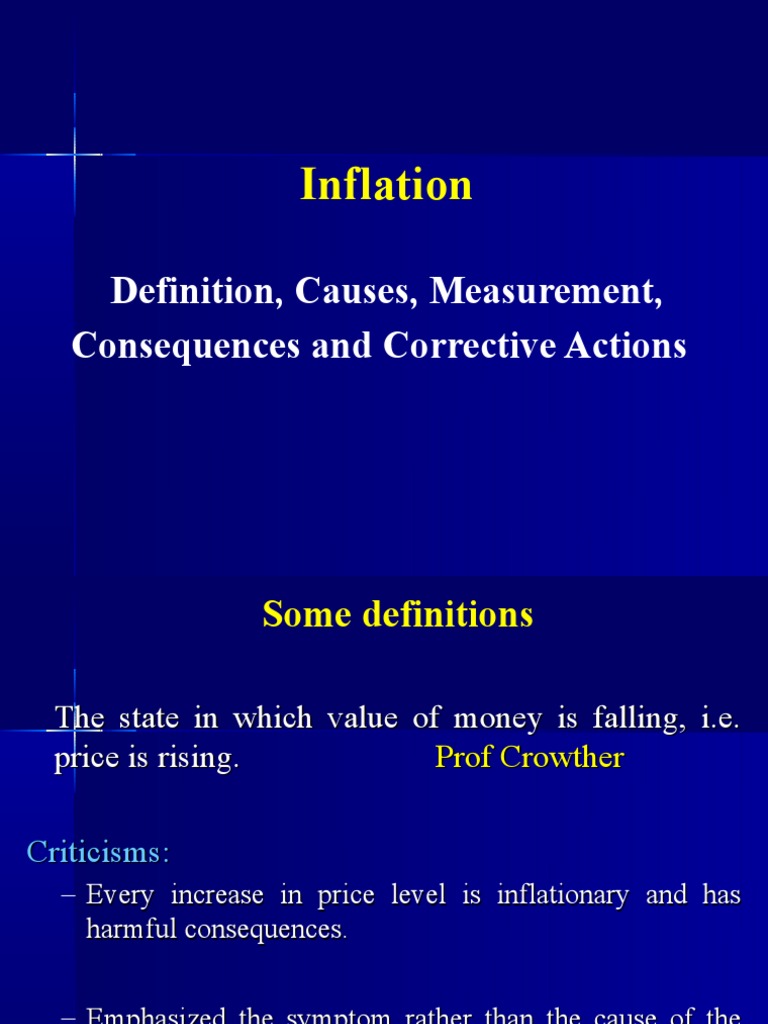 Inflation: Definition, Causes, Measurement, Consequences and Corrective ...