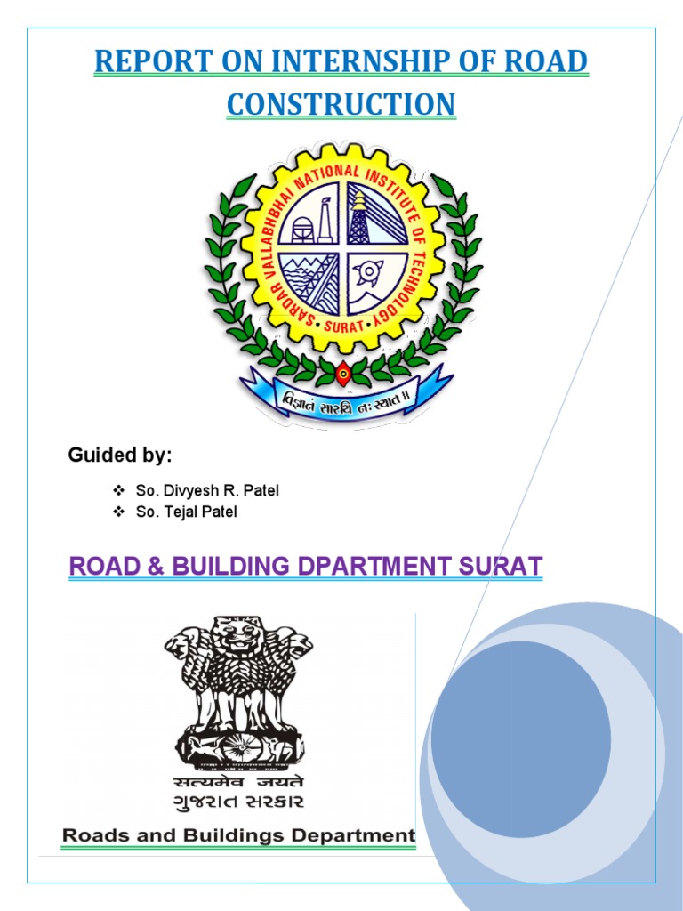 Report on Internship at Road Construction Department Provides Insights ...