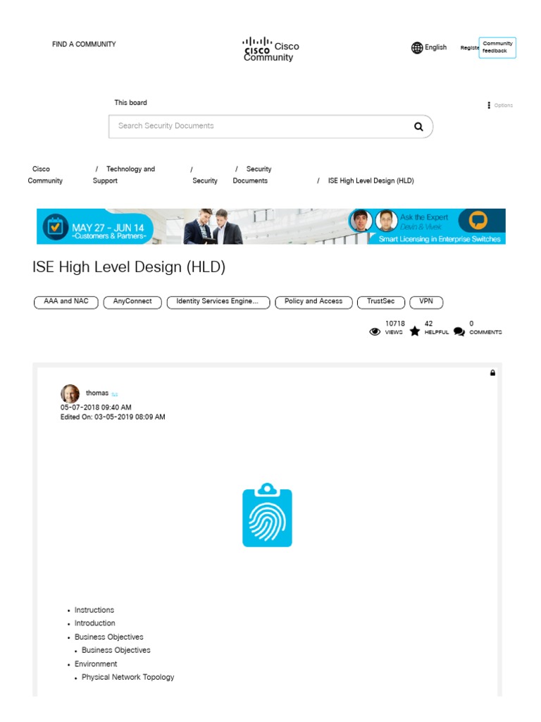 ISE High Level Design (HLD) - Cisco Community | PDF | Virtual Private Network | Computer Network