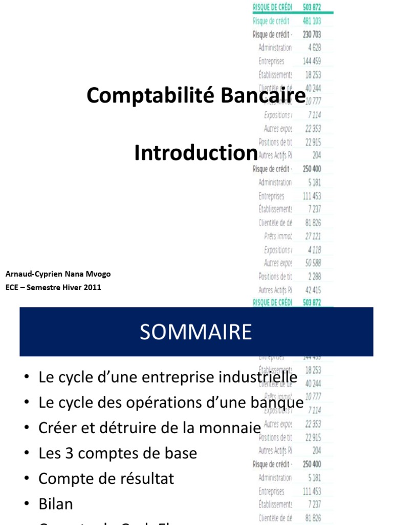 Comptabilité Bancaire PDF | PDF | Bilan comptable | Capitaux propres