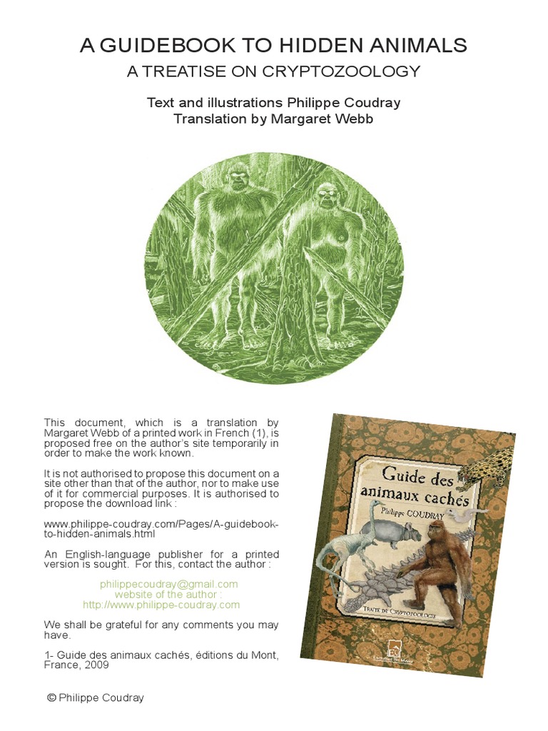 A Guidebook to Hidden Animals Web | Cryptozoology | Yeti