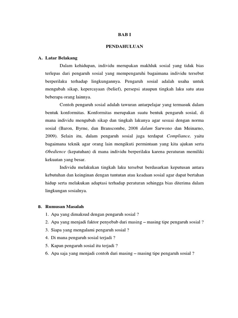 Pengaruh Sosial | PDF | Karier & Perkembangan