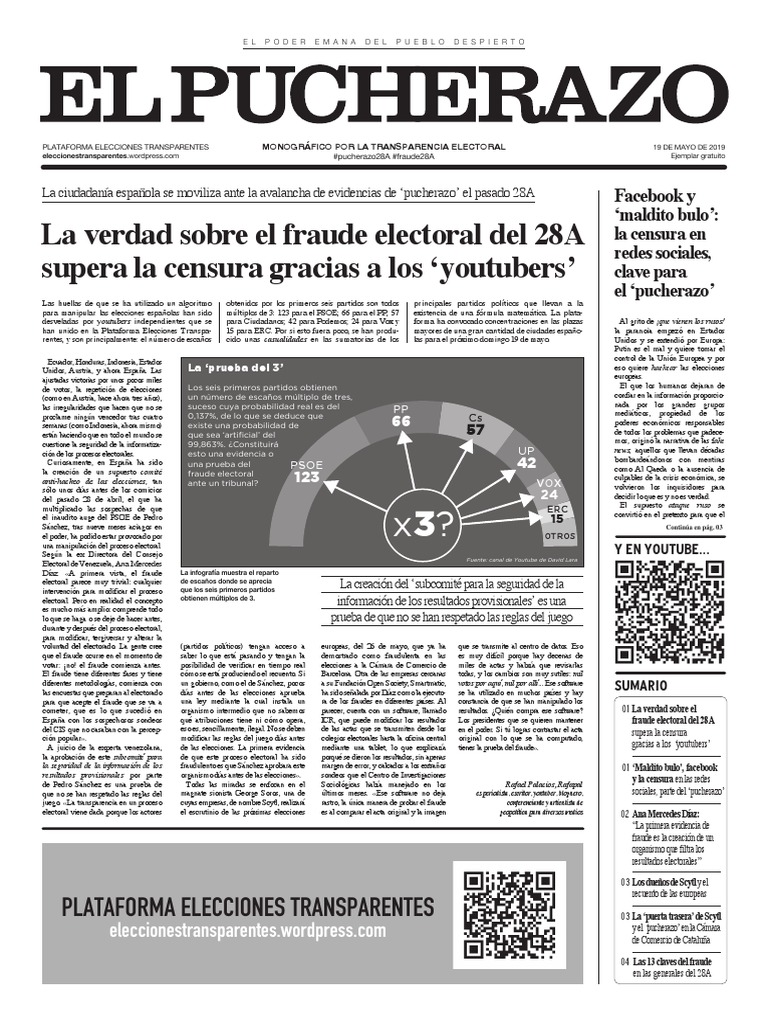 EL PUCHERAZO-periodico PDF | PDF | Fraude electoral | Elecciones