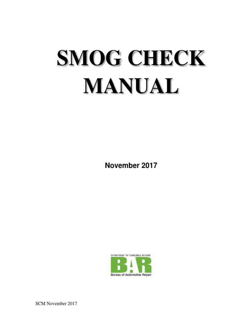 2017 Smog Check Manual | PDF | Diesel Engine | Exhaust Gas